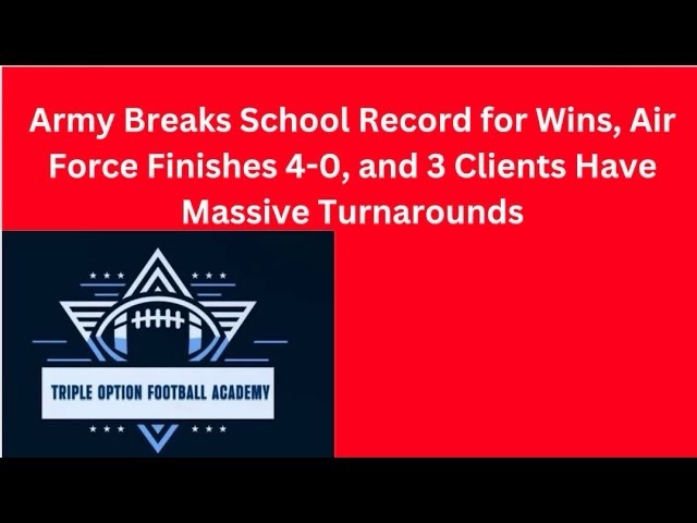 Army Breaks School Record for Wins, Air Force Finishes 4-0, Plus 3 ...